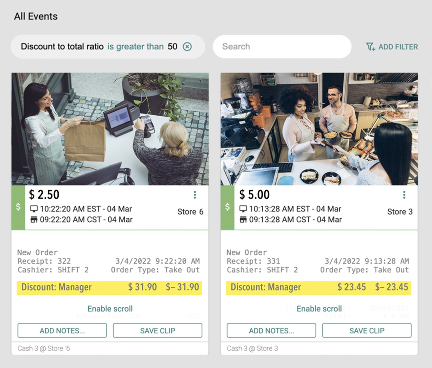Exception-based reporting using Solink