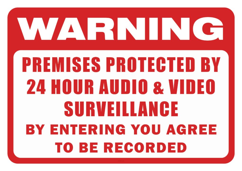 Video and Audio Surveillance Signs - Solink